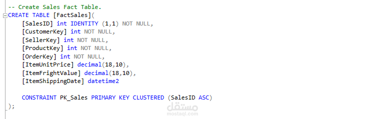 أنشاء "Olist Data Warehouse" فى MS SQL Server | مستقل