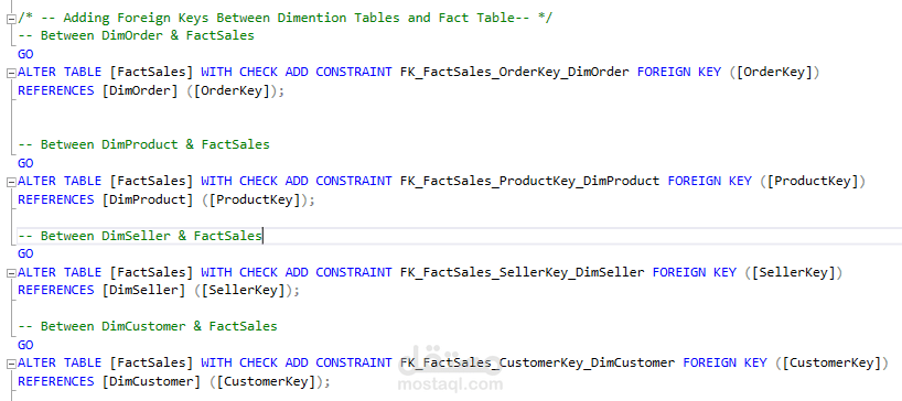 أنشاء "Olist Data Warehouse" فى MS SQL Server | مستقل
