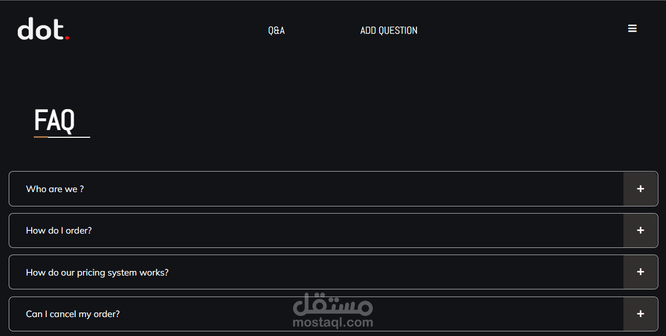 Dot Development Official Website | مستقل