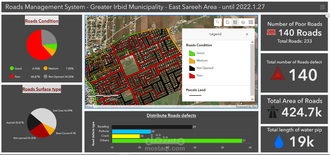 Road Management System with ArcGIS Online | مستقل