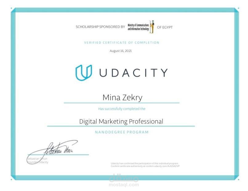 Udacity Certification | مستقل