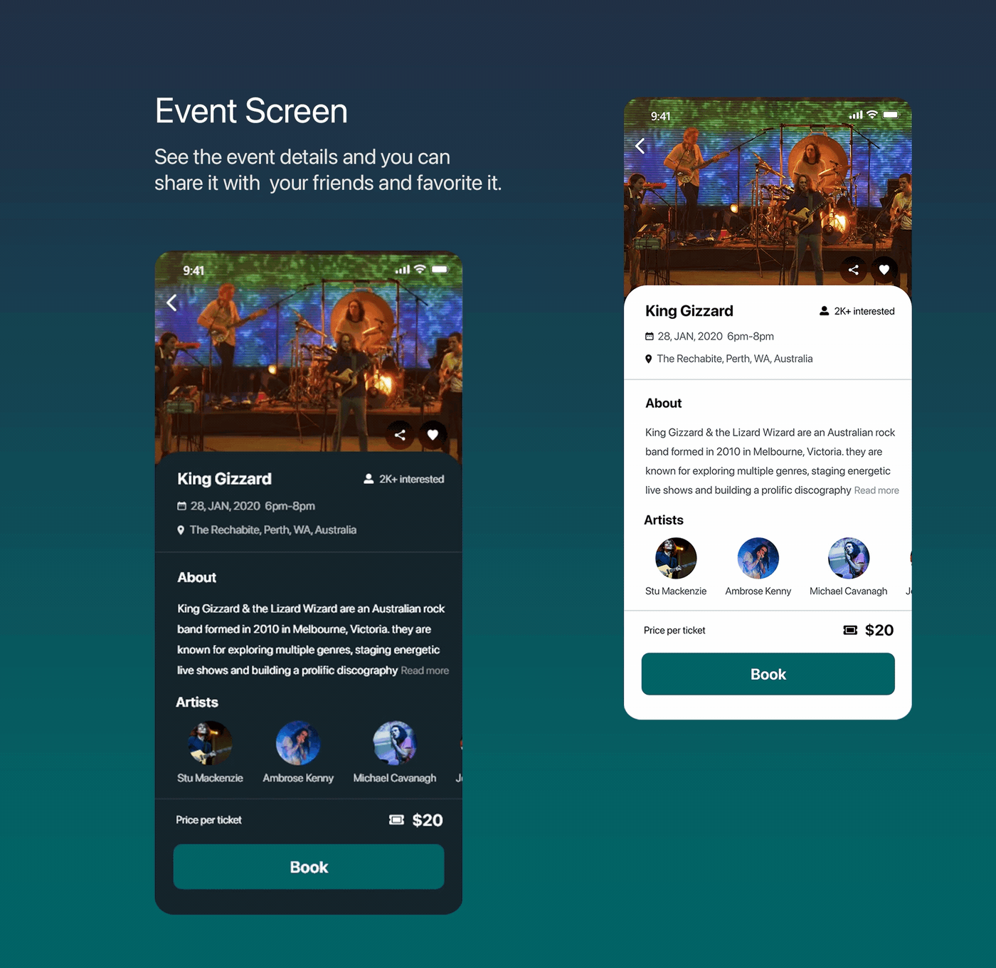 Event Jam IOS Mobile App | مستقل