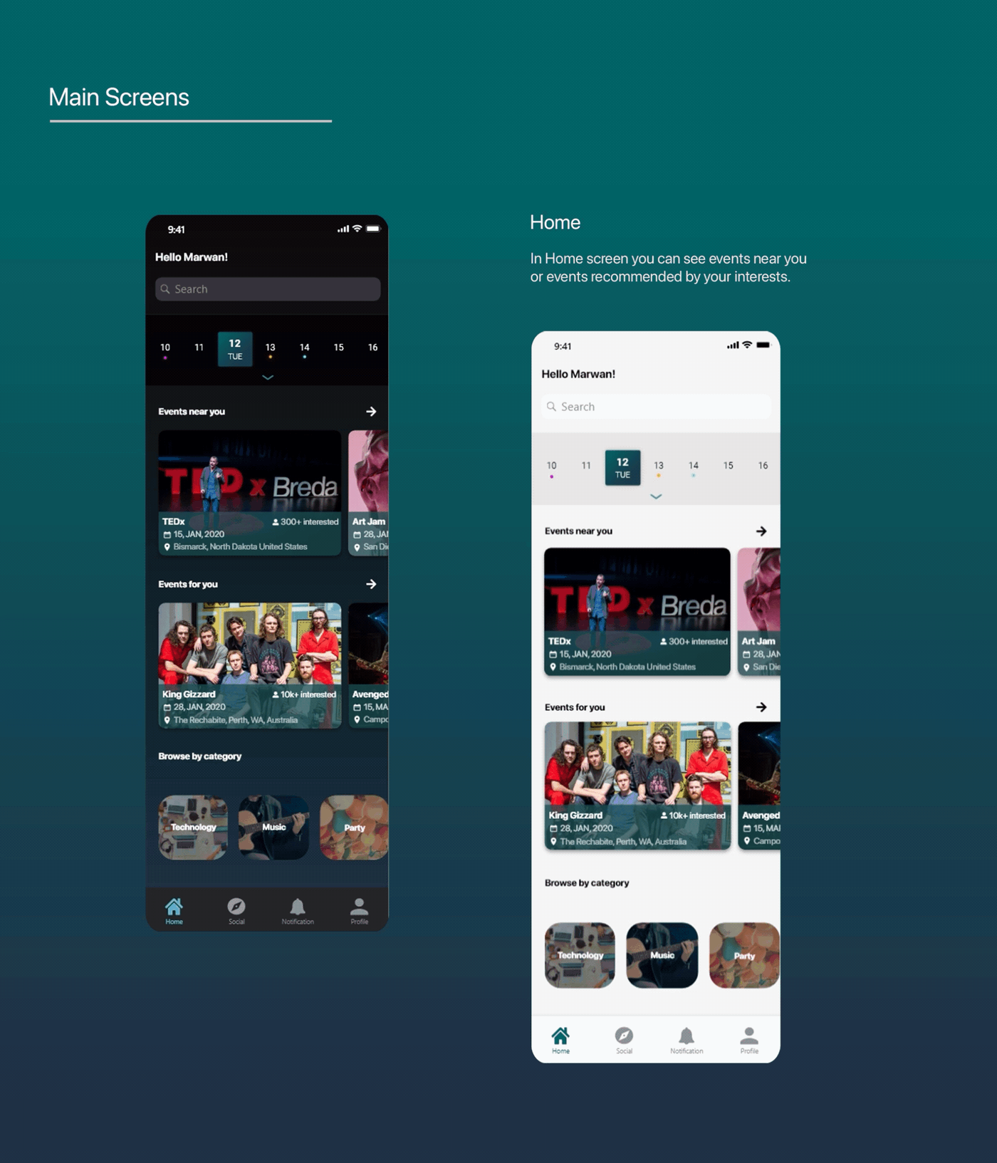 Event Jam IOS Mobile App | مستقل