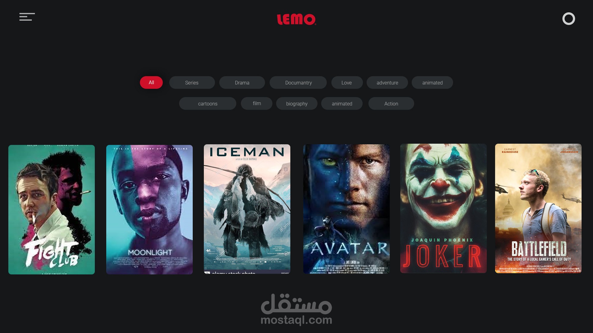 Lemo - Movies Web Design | مستقل