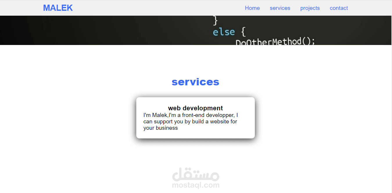 عمل موقع الكتروني باحترافية عن طريق Html Css Javascript Bootstrap مستقل