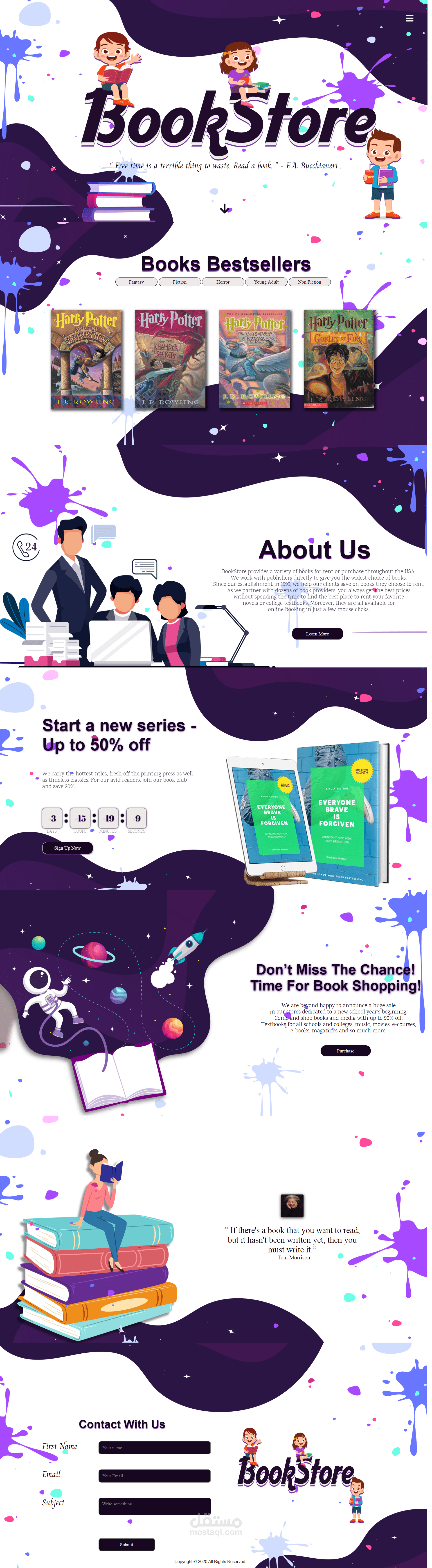 Book Store Website | مستقل