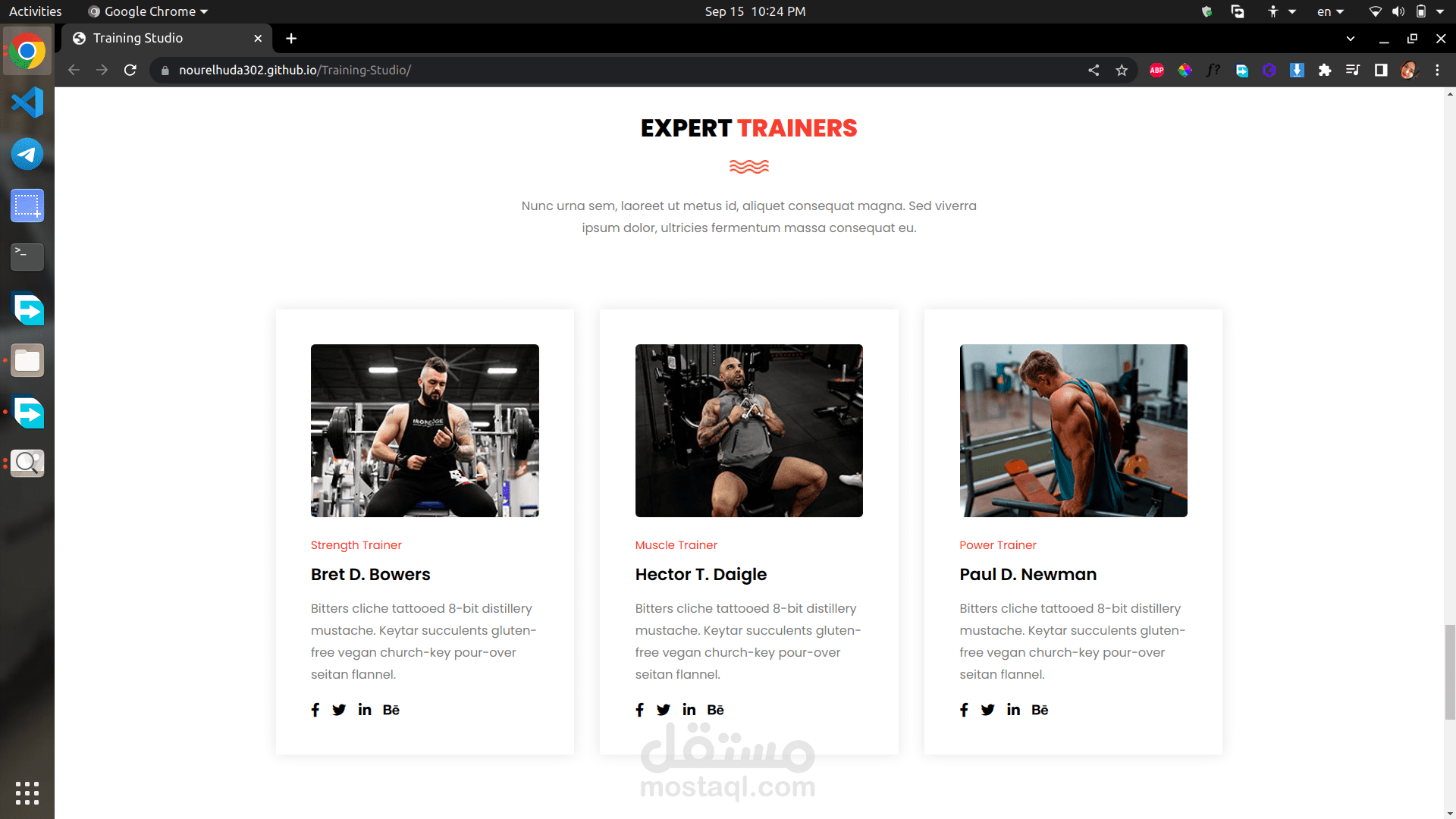 Training Studio portfolio | مستقل