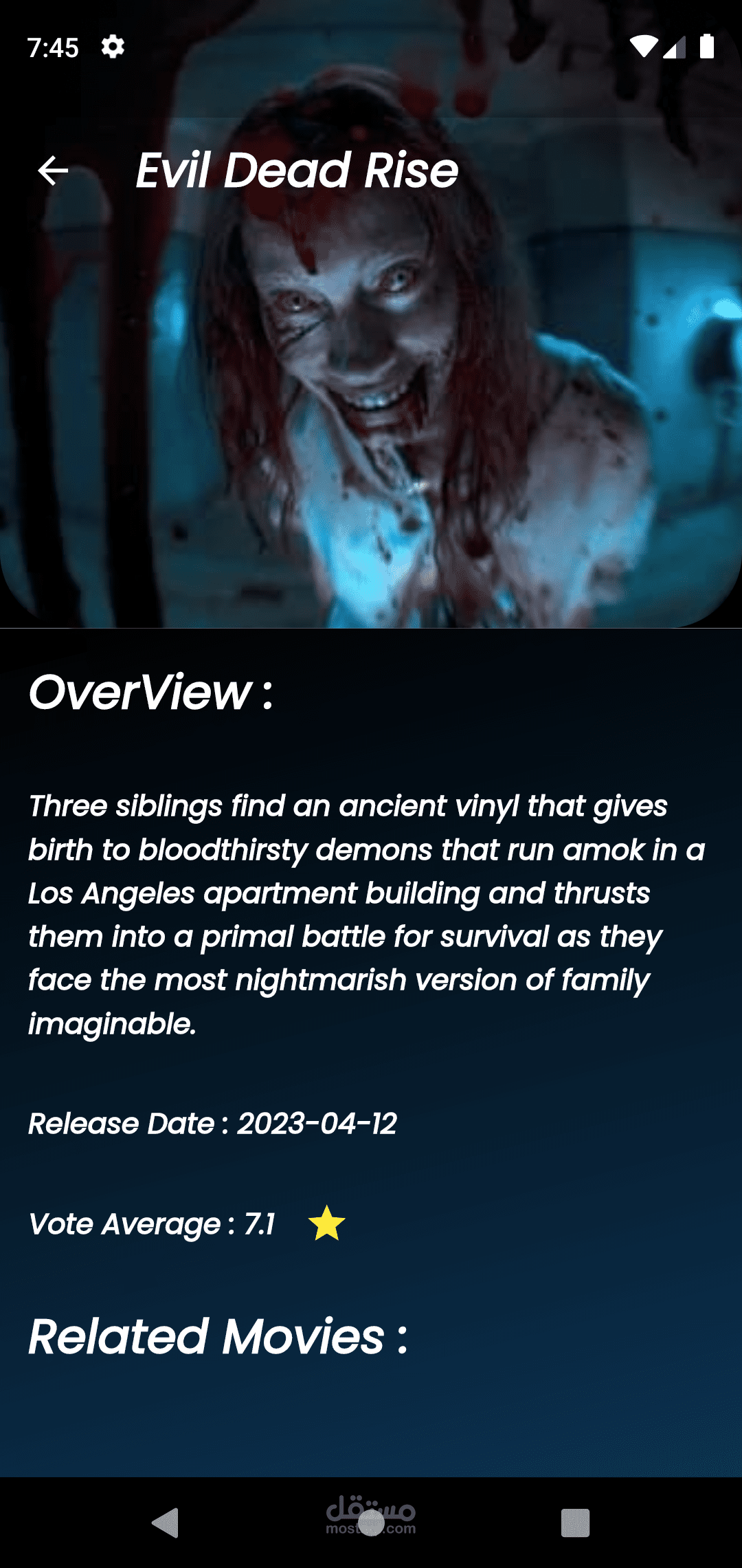 Movie reviews App | مستقل