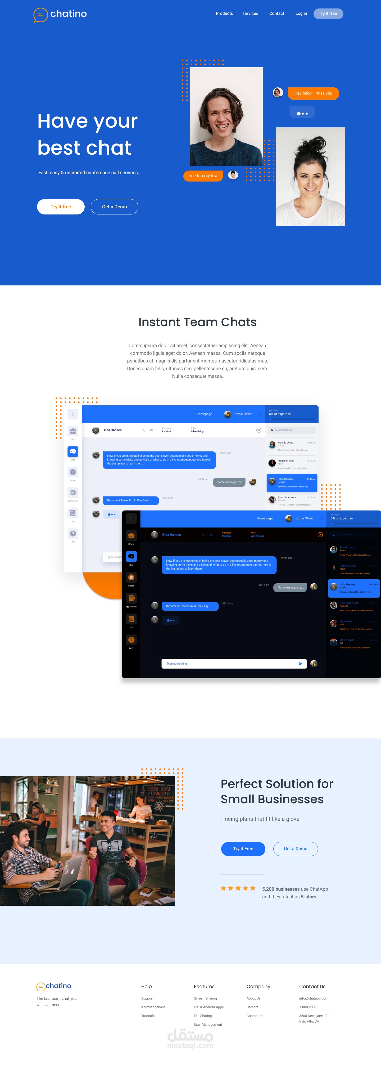 UI Design for chat App | مستقل