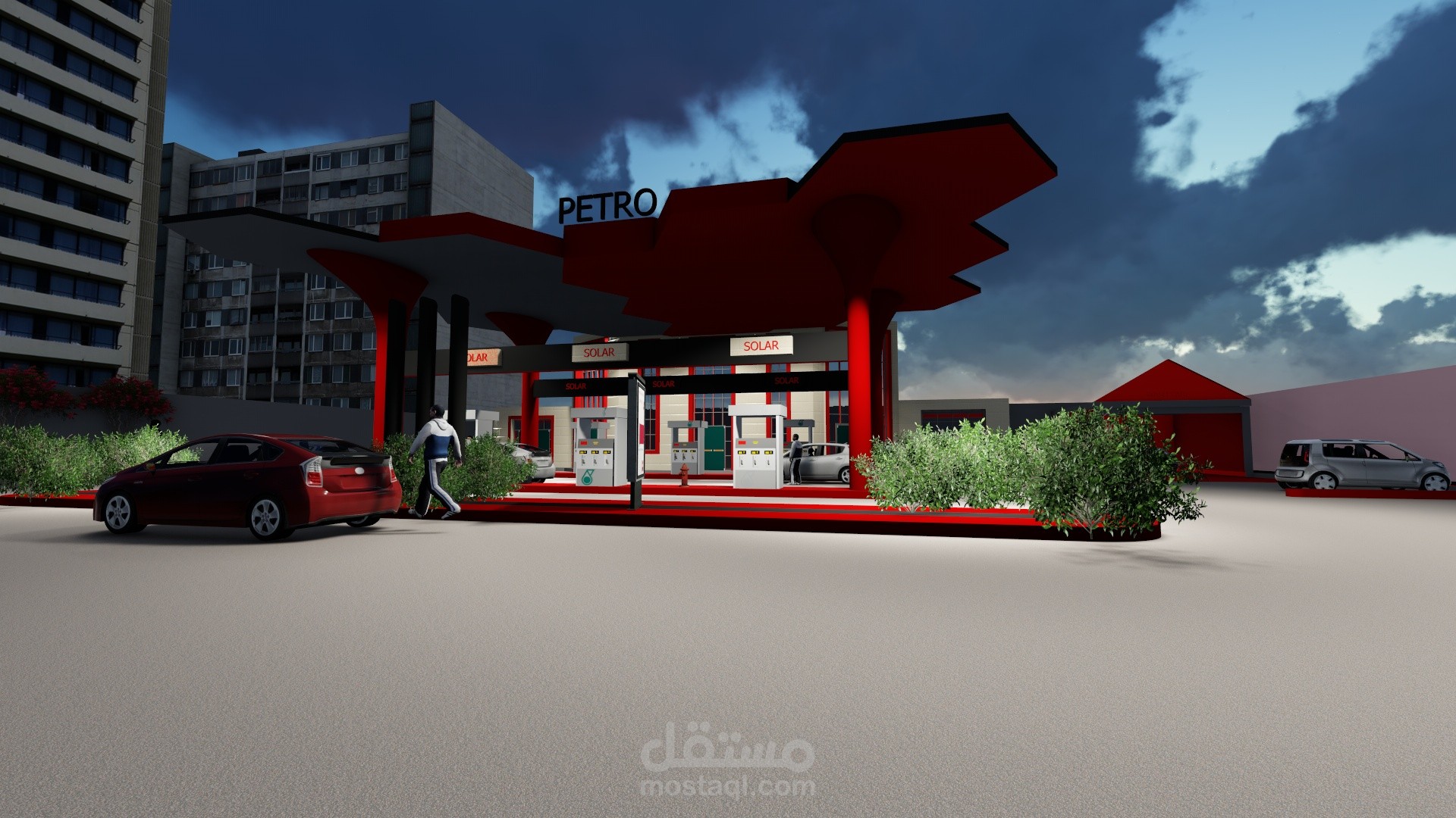 تصميم محطة غاز Gas Station Design مستقل