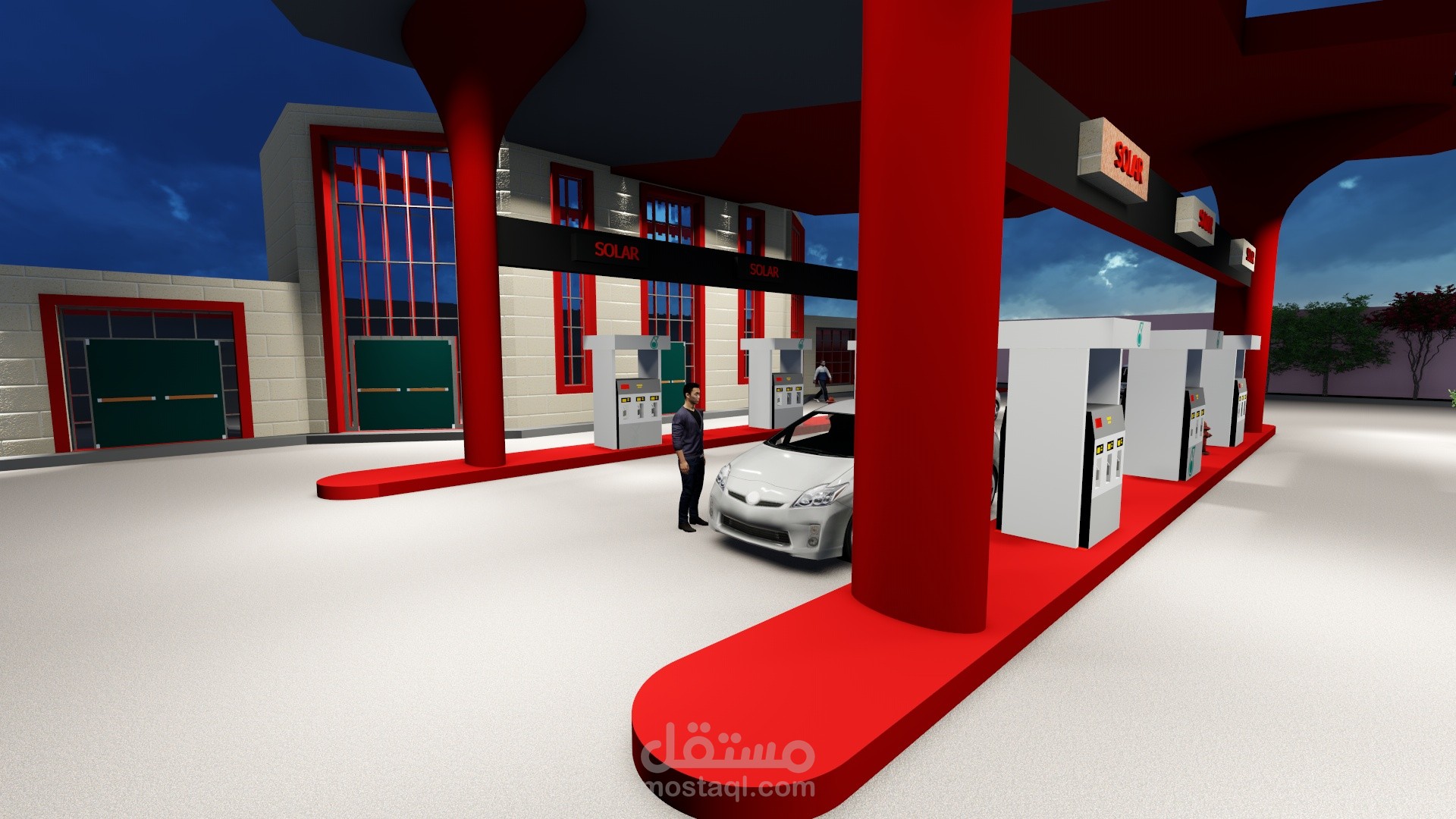 تصميم محطة غاز Gas Station Design مستقل