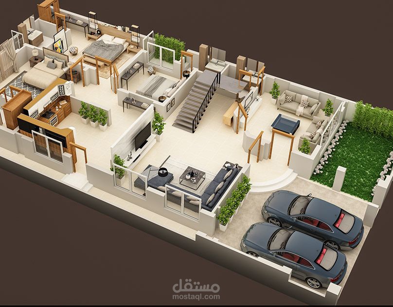 3d plan by 3ds max 2021 - V-ray 5 | مستقل