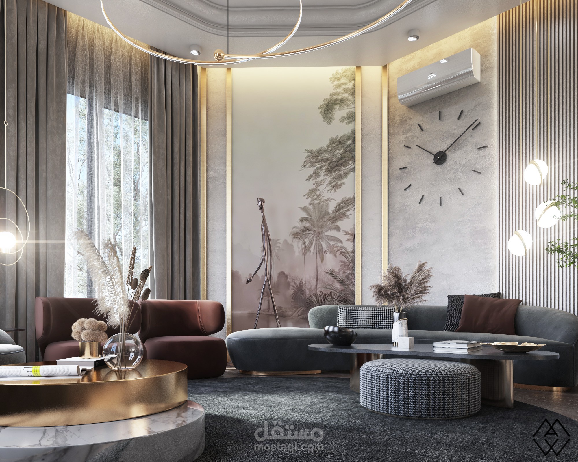 تصميم داخلي لمجلس | مستقل