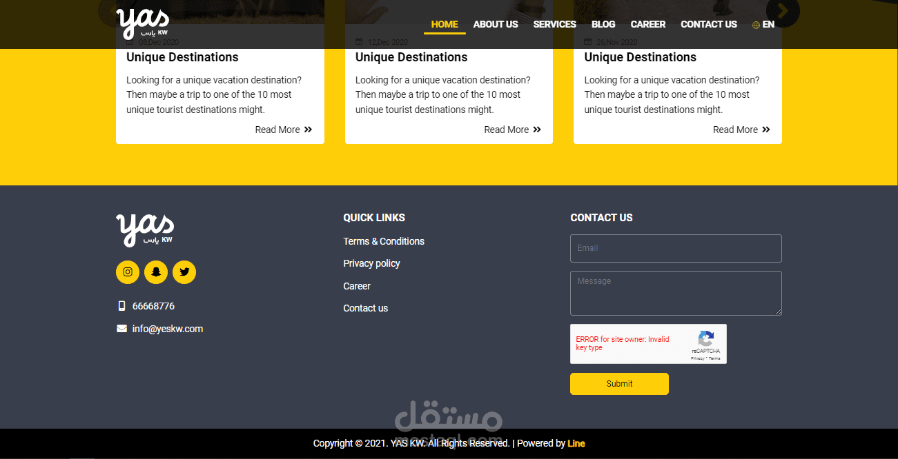 YAS Website | مستقل