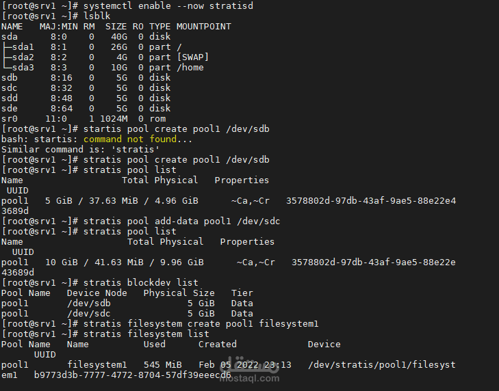 Linux Disks Partitioning Using Lvm Stratis And Vdo مستقل