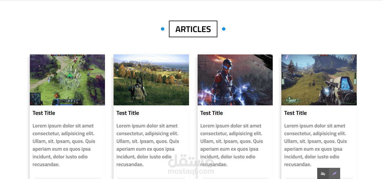 موقع الكتروني مصمم بhtml&css | مستقل