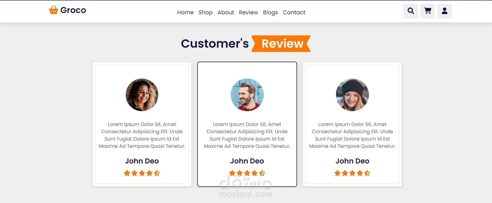 [Groco] Ecommerce website | مستقل