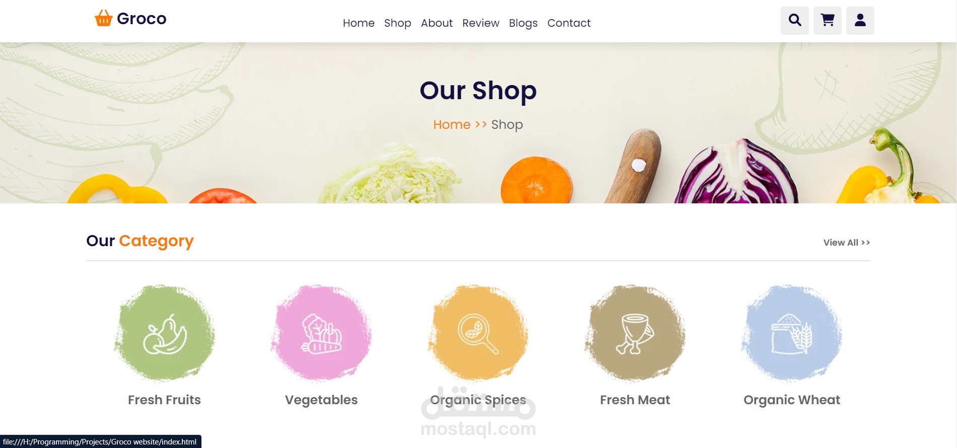 [Groco] Ecommerce website | مستقل