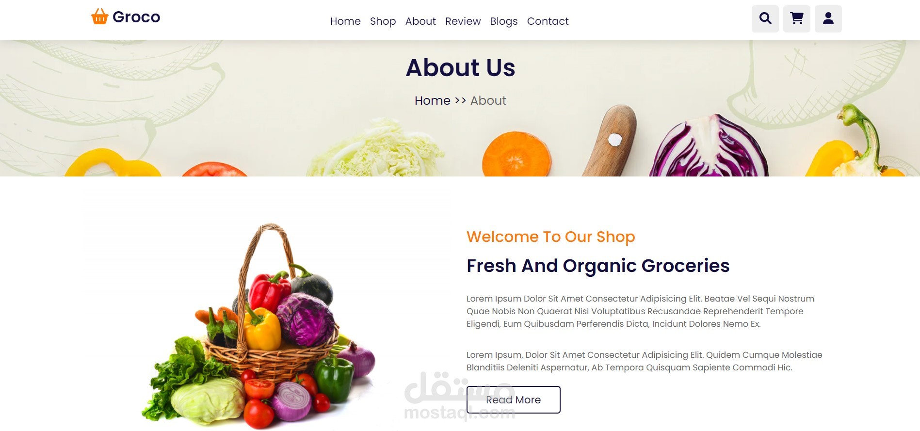 [Groco] Ecommerce website | مستقل