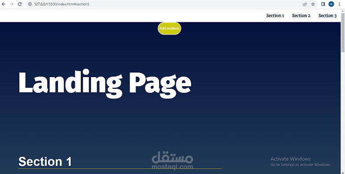 Landing page-for Udacity | مستقل