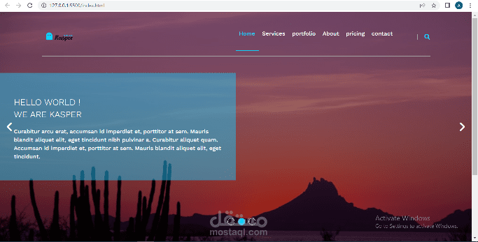 Landing page-for Udacity | مستقل