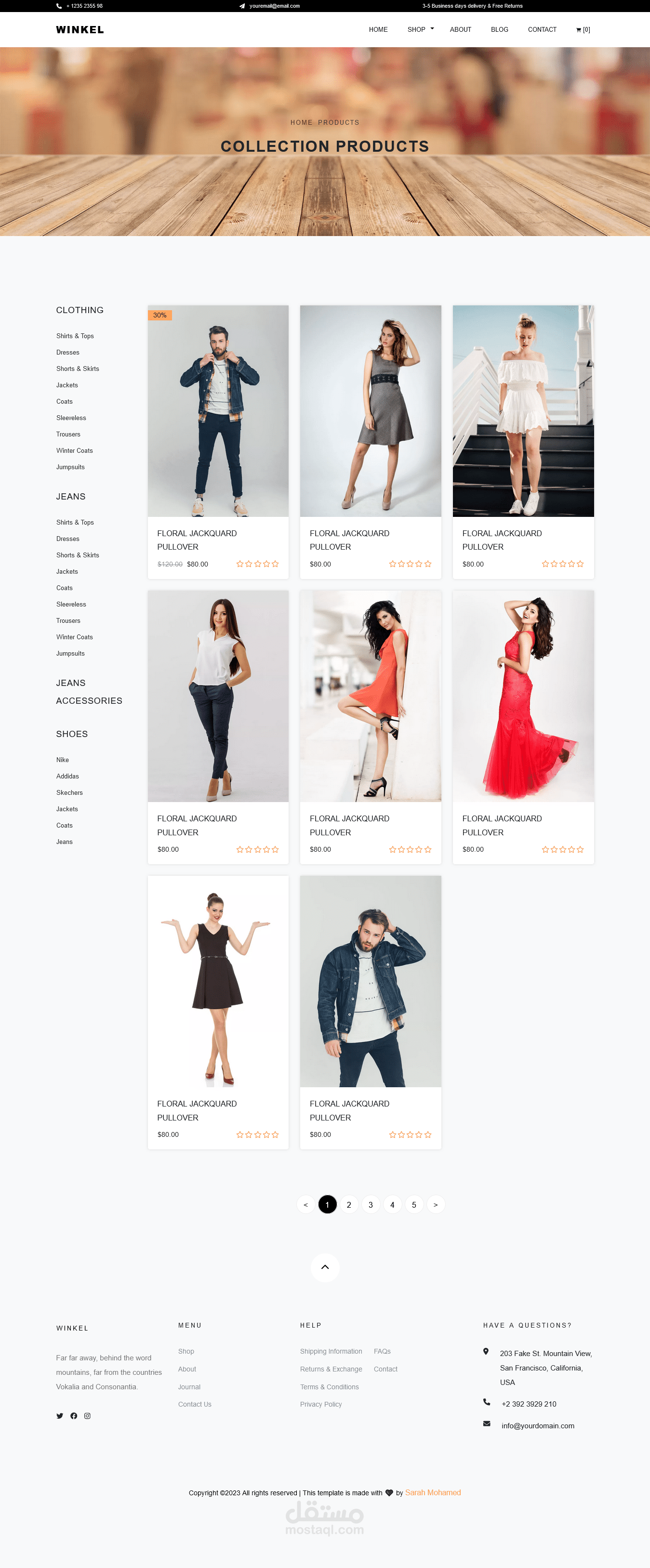 responsive website "Winkel" | مستقل