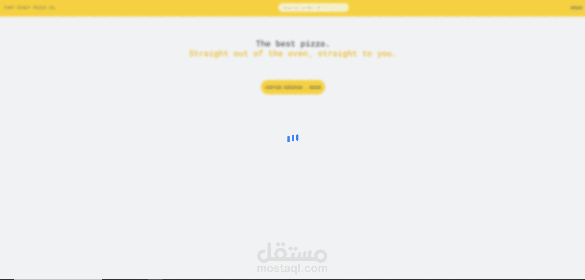 Fast Pizza – React Web App | مستقل