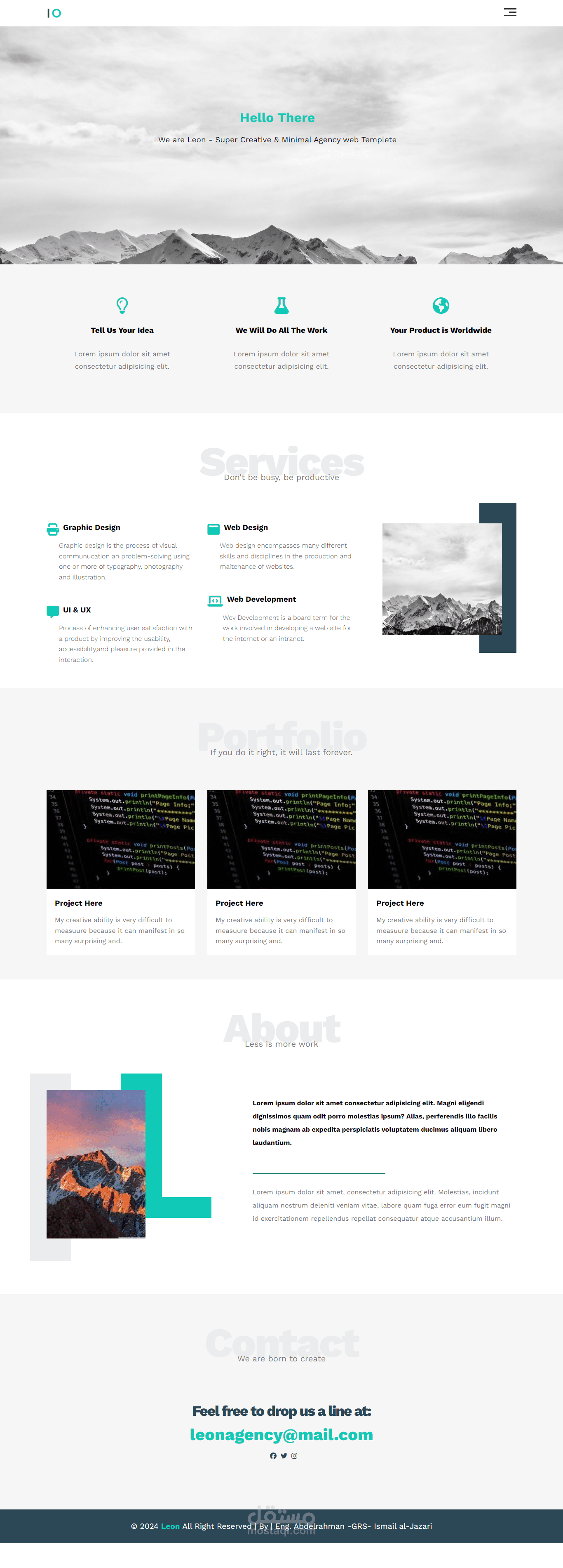 Responsive landing page | مستقل