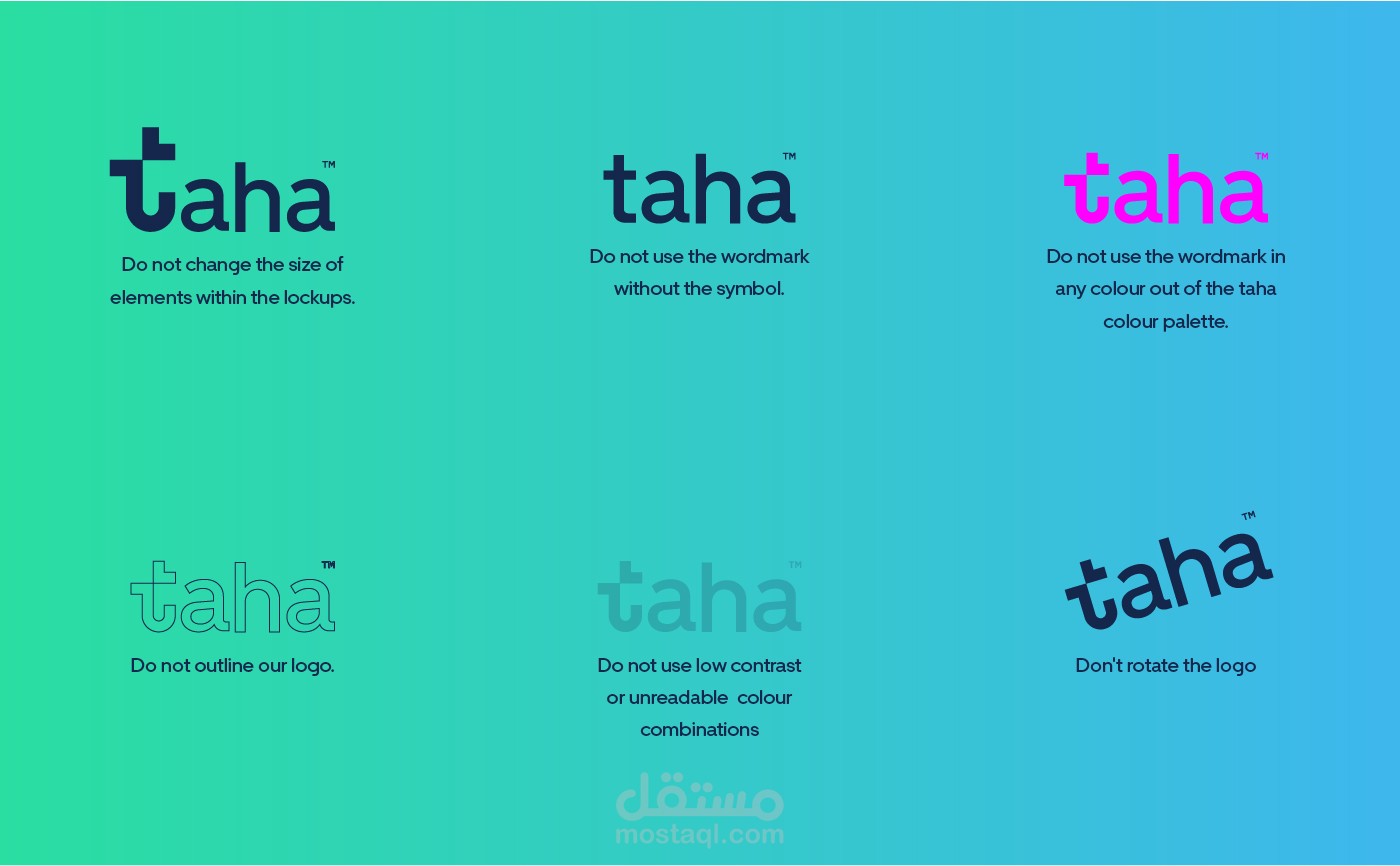 taha™ | Logo&Brand Identity | مستقل