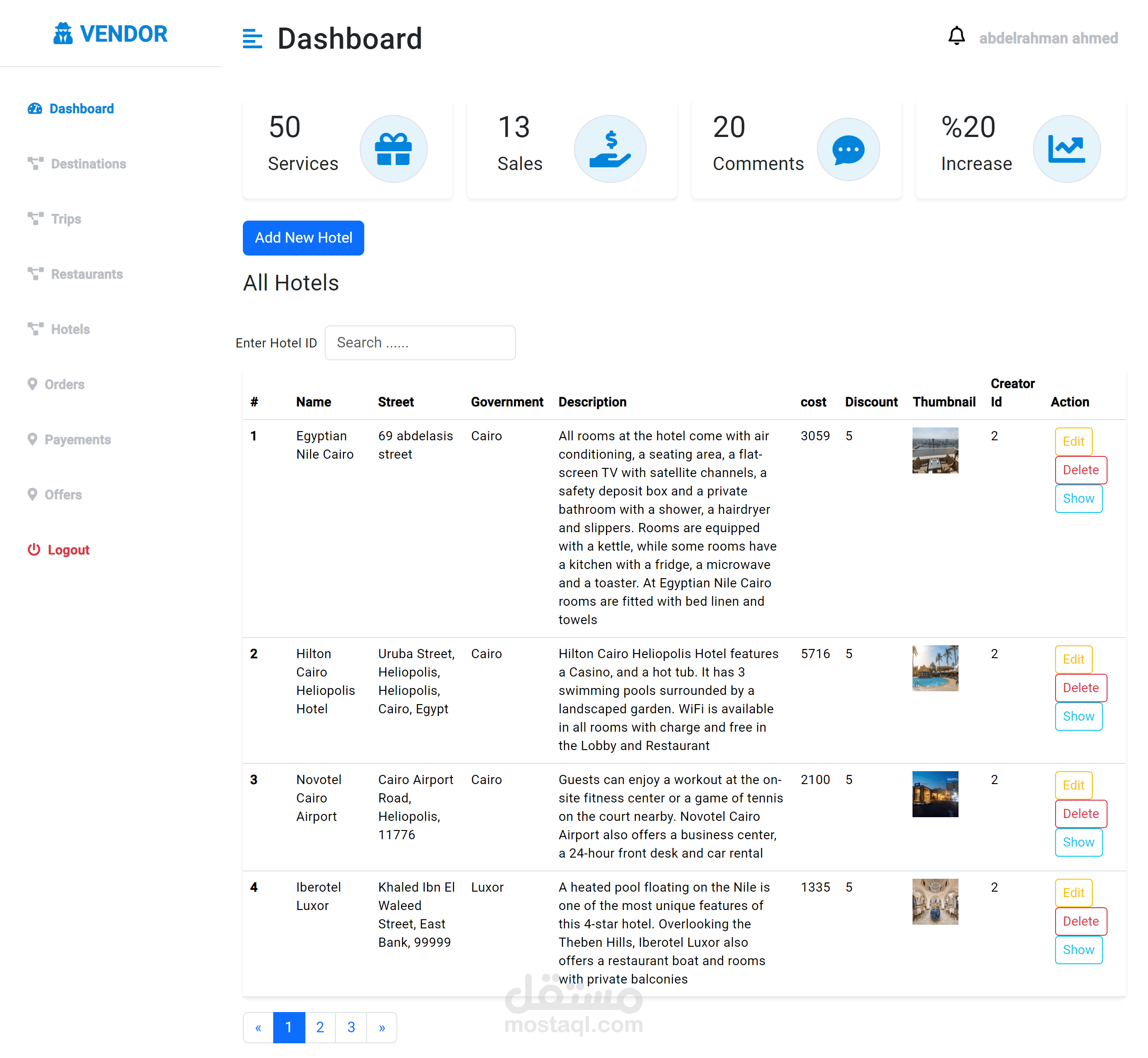 tourist project with laravel and angular | مستقل