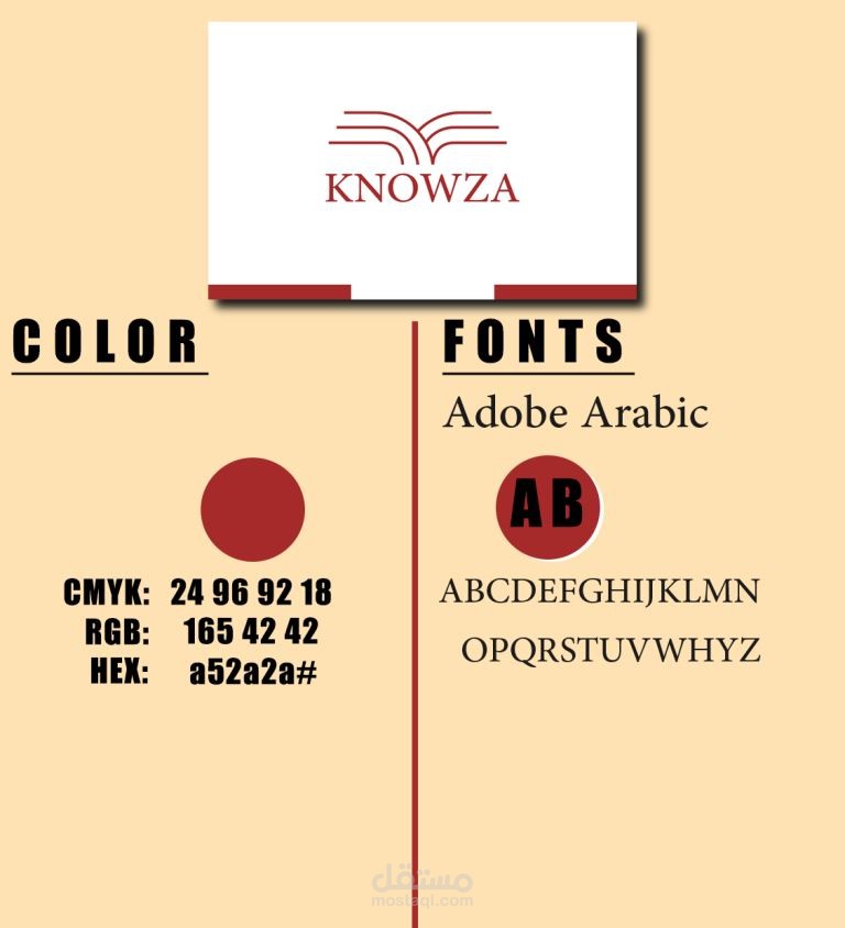 تصميم هوية بصرية وشعار لKNOWZA | مستقل