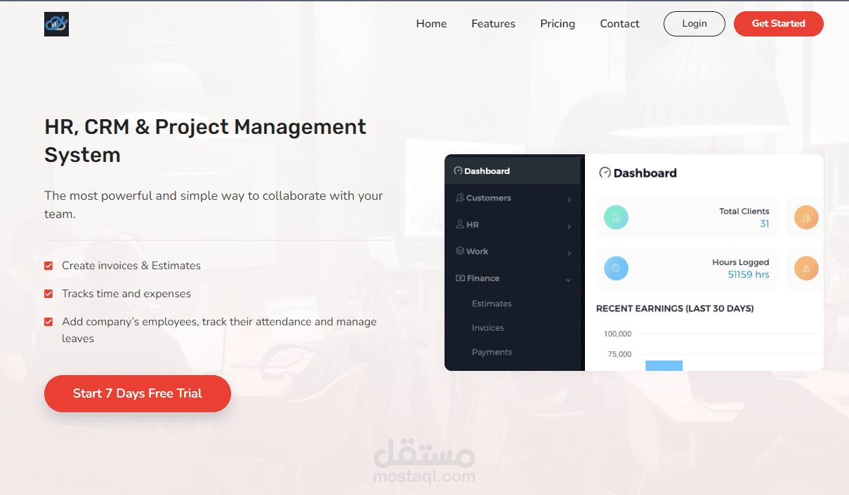 Xmeteorite HR, CRM & Project Management System | مستقل