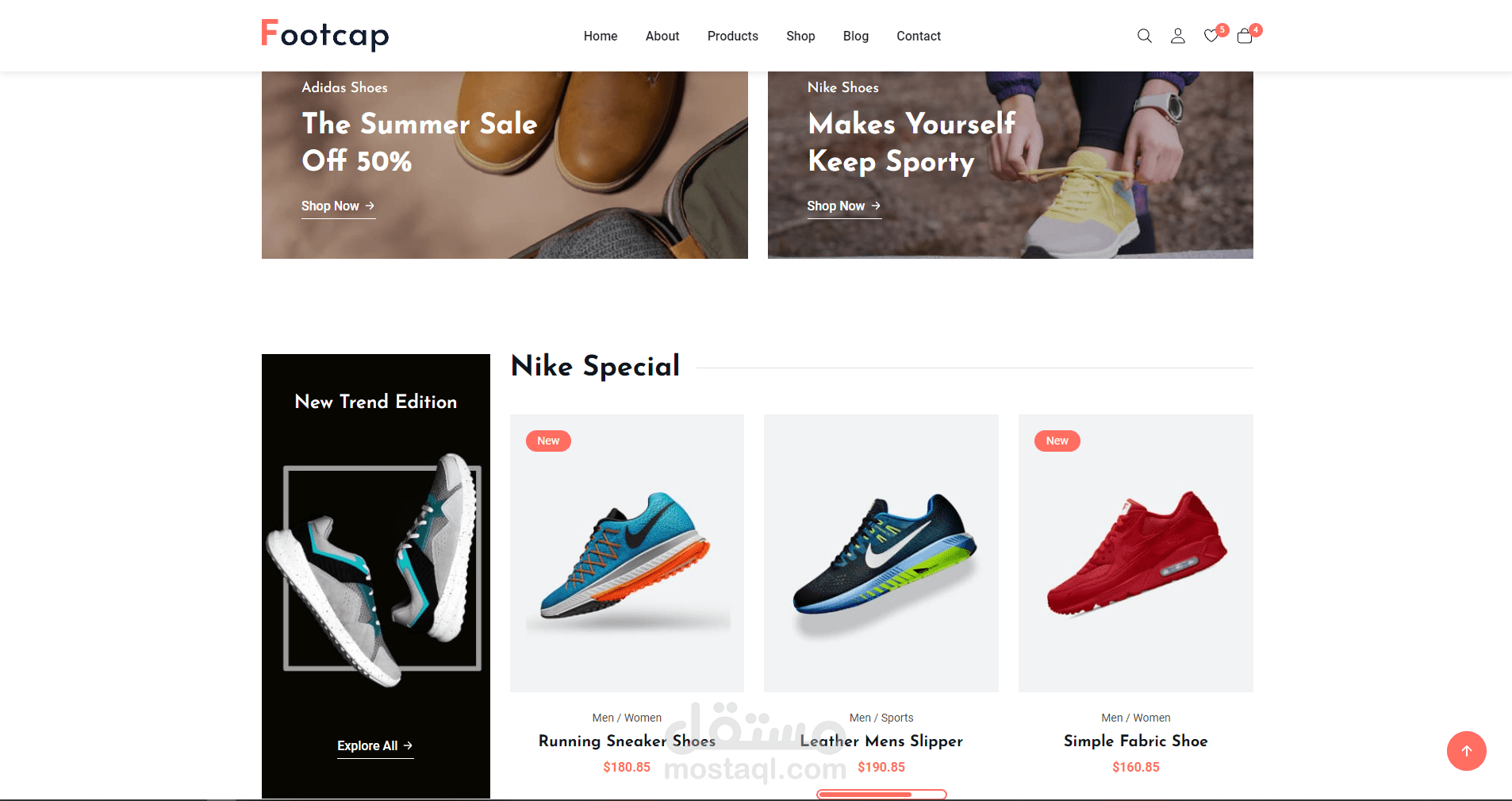 Footcap Online shoe store | مستقل