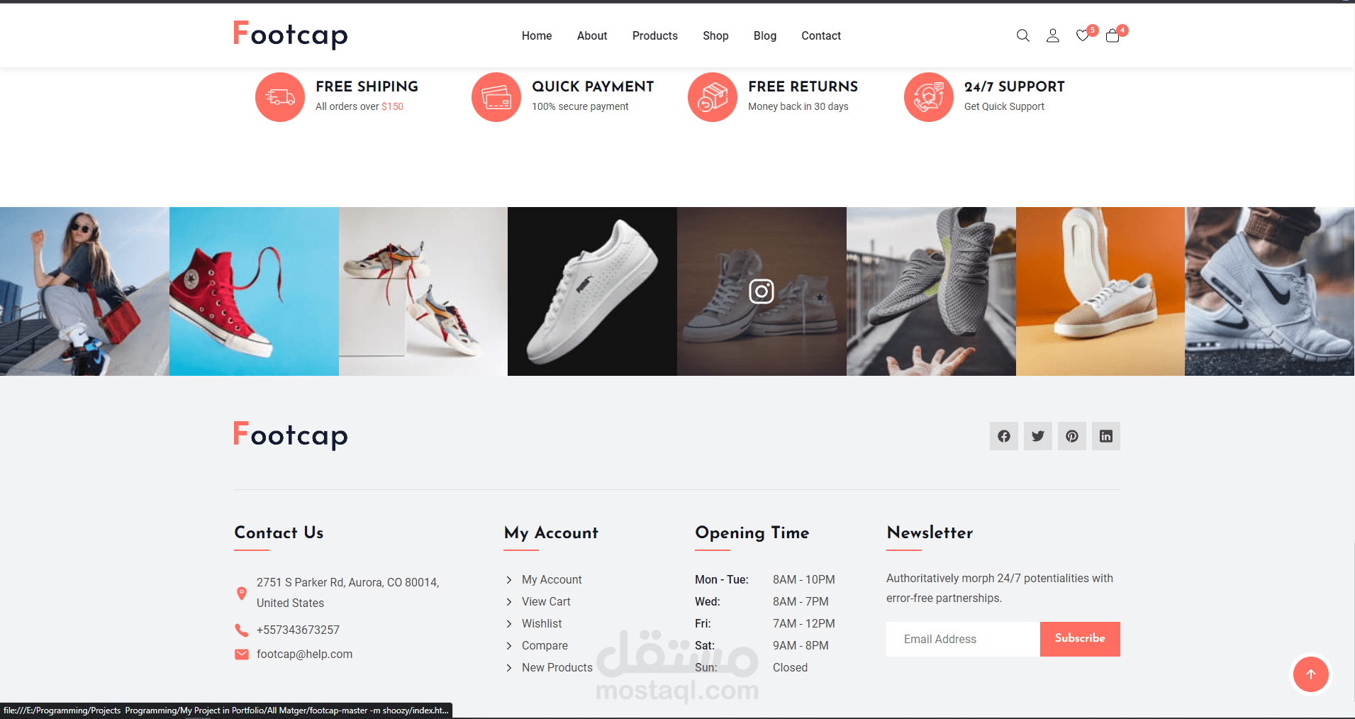 Footcap Online shoe store | مستقل