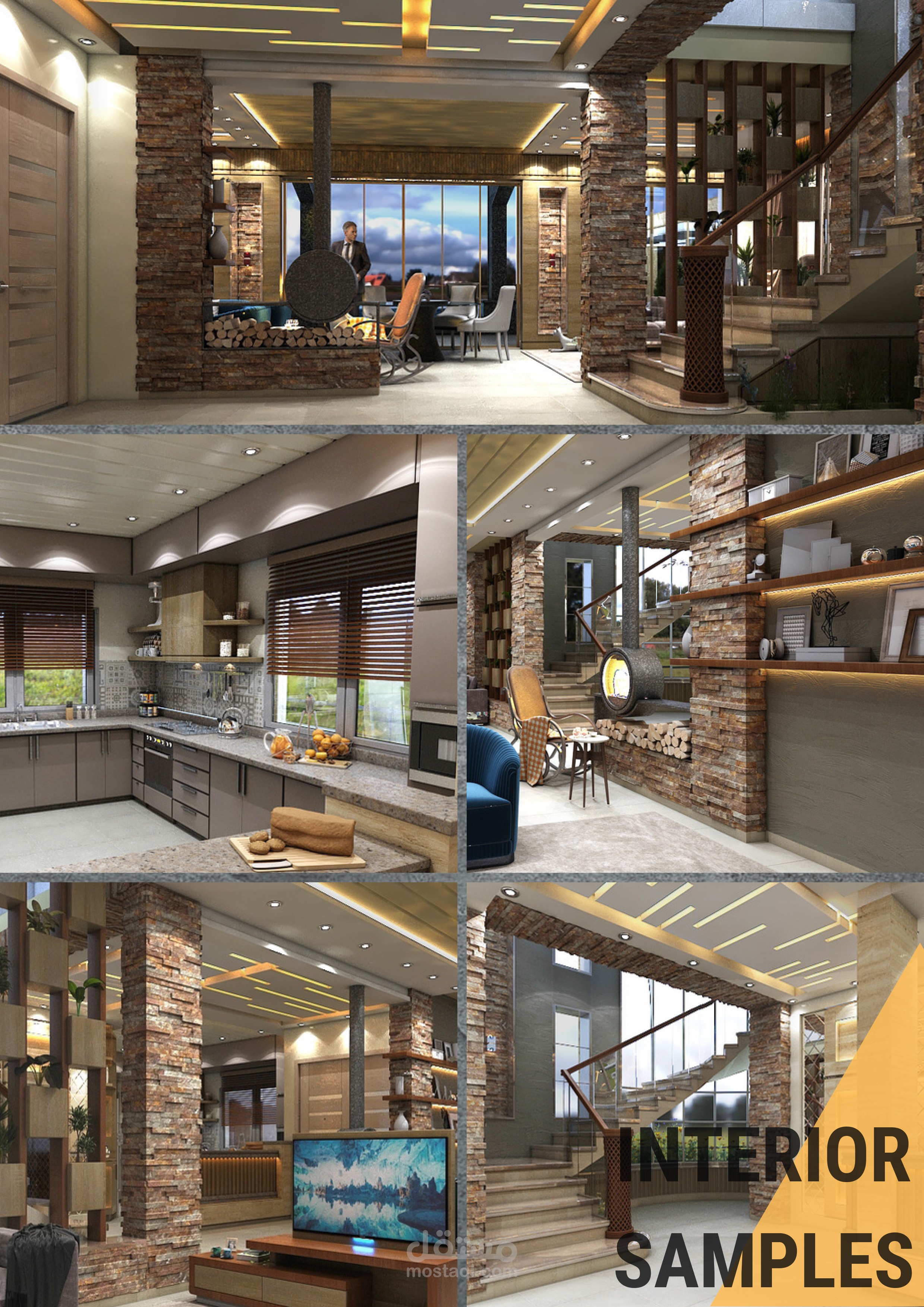 3D interior modeling and render of all aspect décor and interior design ...