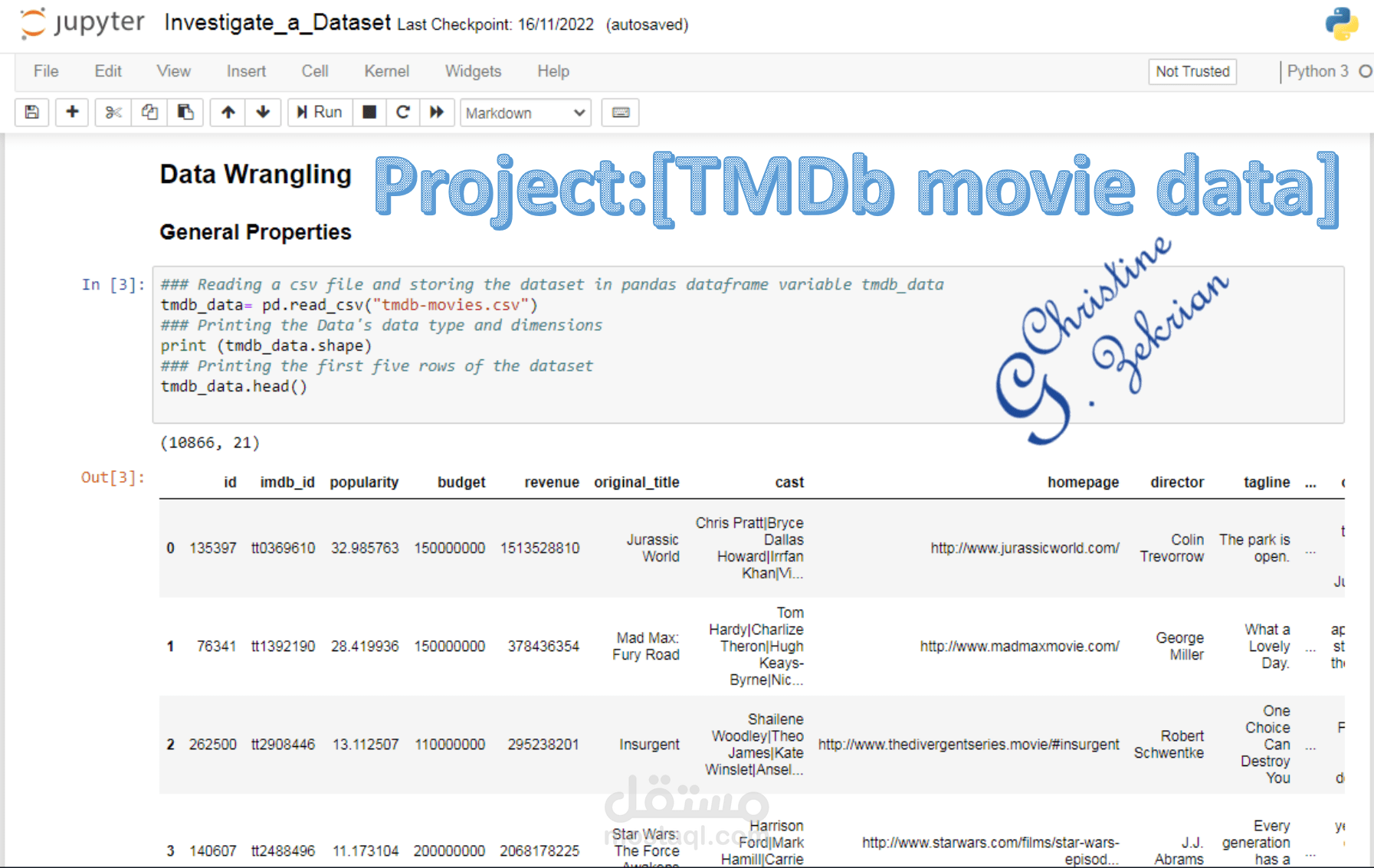 تحليل بيانات أفلام TMDB باستخدام Python | مستقل