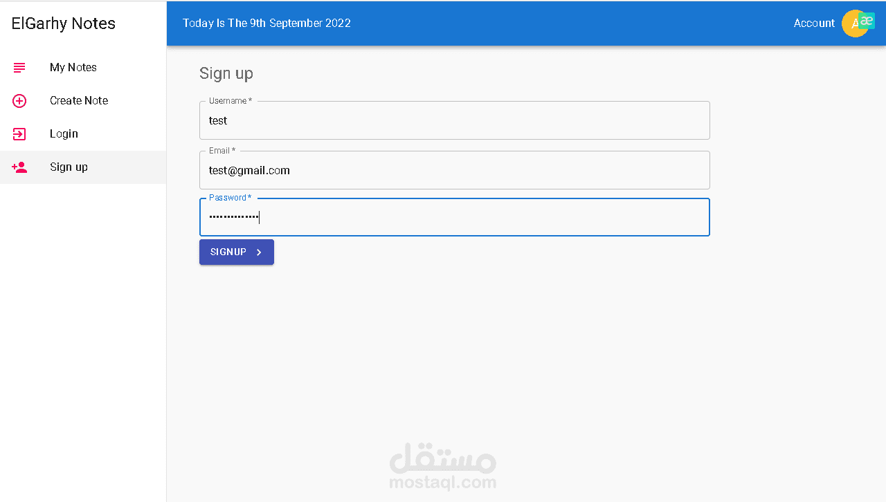 MERN Stack Notes Manager | مستقل