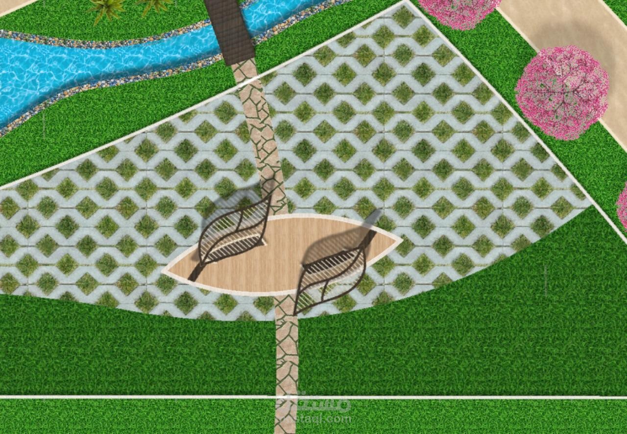 LANDSCAPE design for a resort at MARSA ALAM on 5000 meters square | مستقل