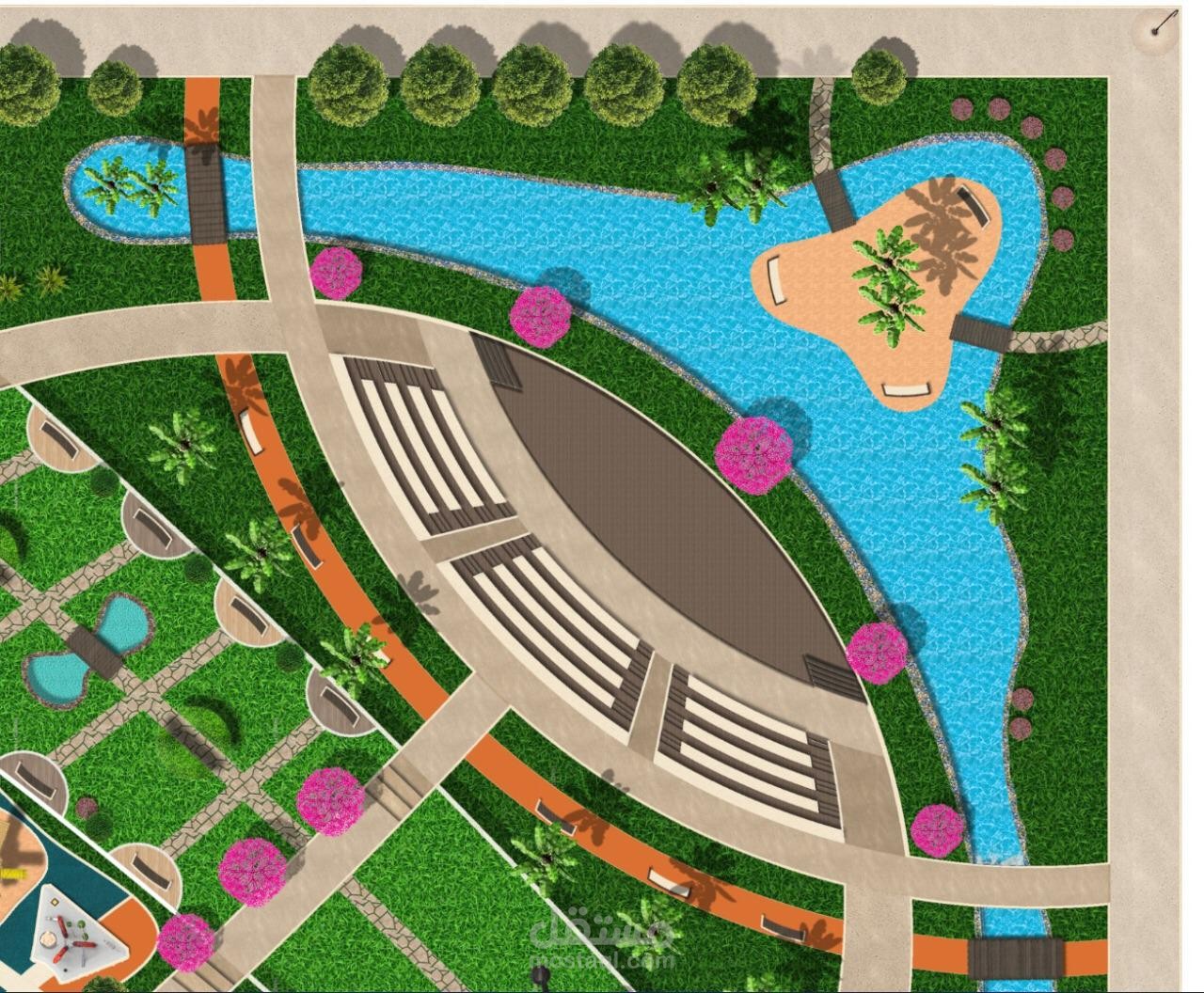 LANDSCAPE design for a resort at MARSA ALAM on 5000 meters square | مستقل