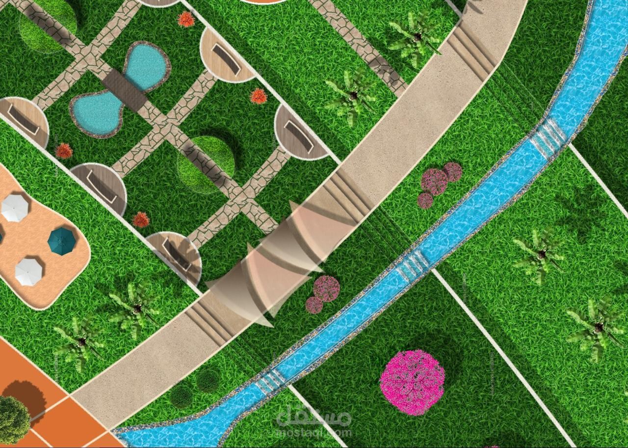 LANDSCAPE design for a resort at MARSA ALAM on 5000 meters square | مستقل