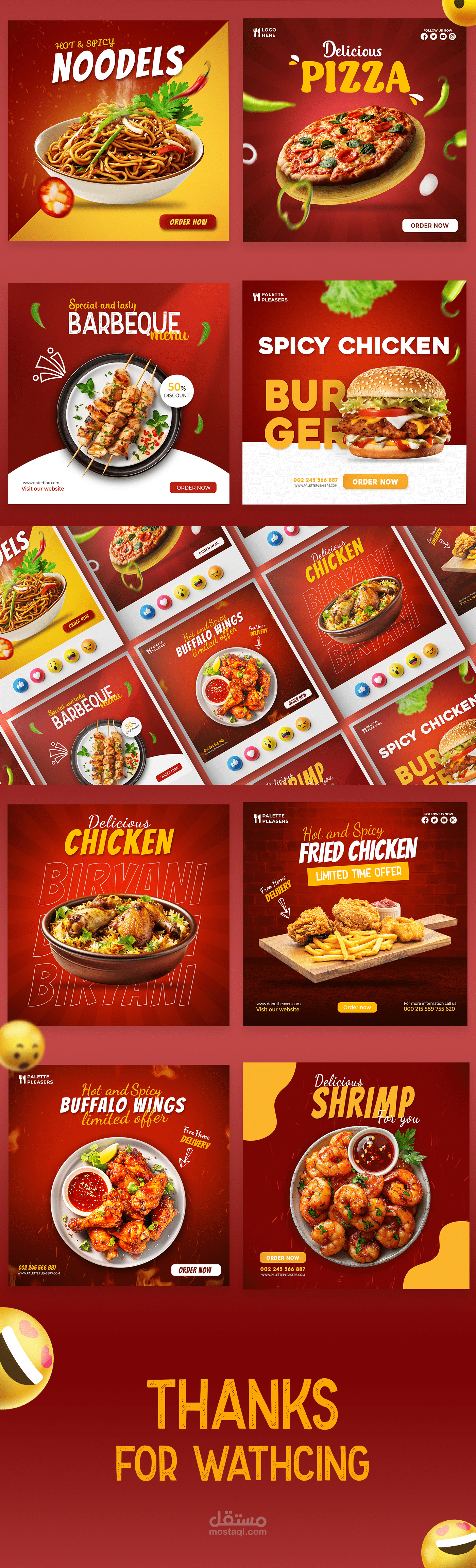 Social media food designs | مستقل