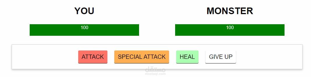 The Monster Slayer Vue js Game | مستقل