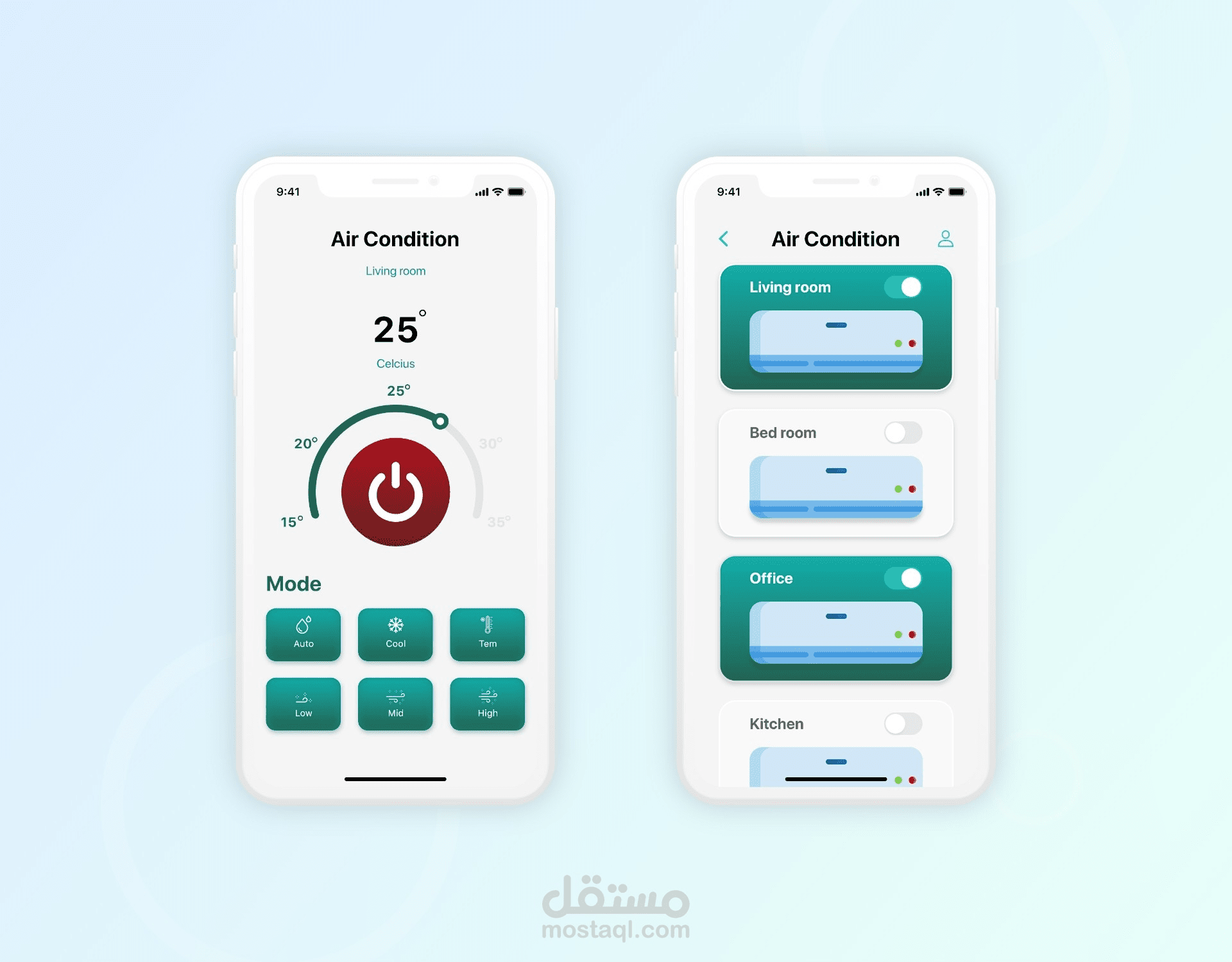 Air Conditioner App UI | مستقل