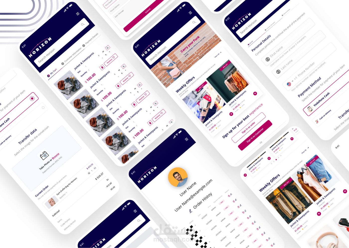 Horizon (E-commerce ) Website & App | مستقل