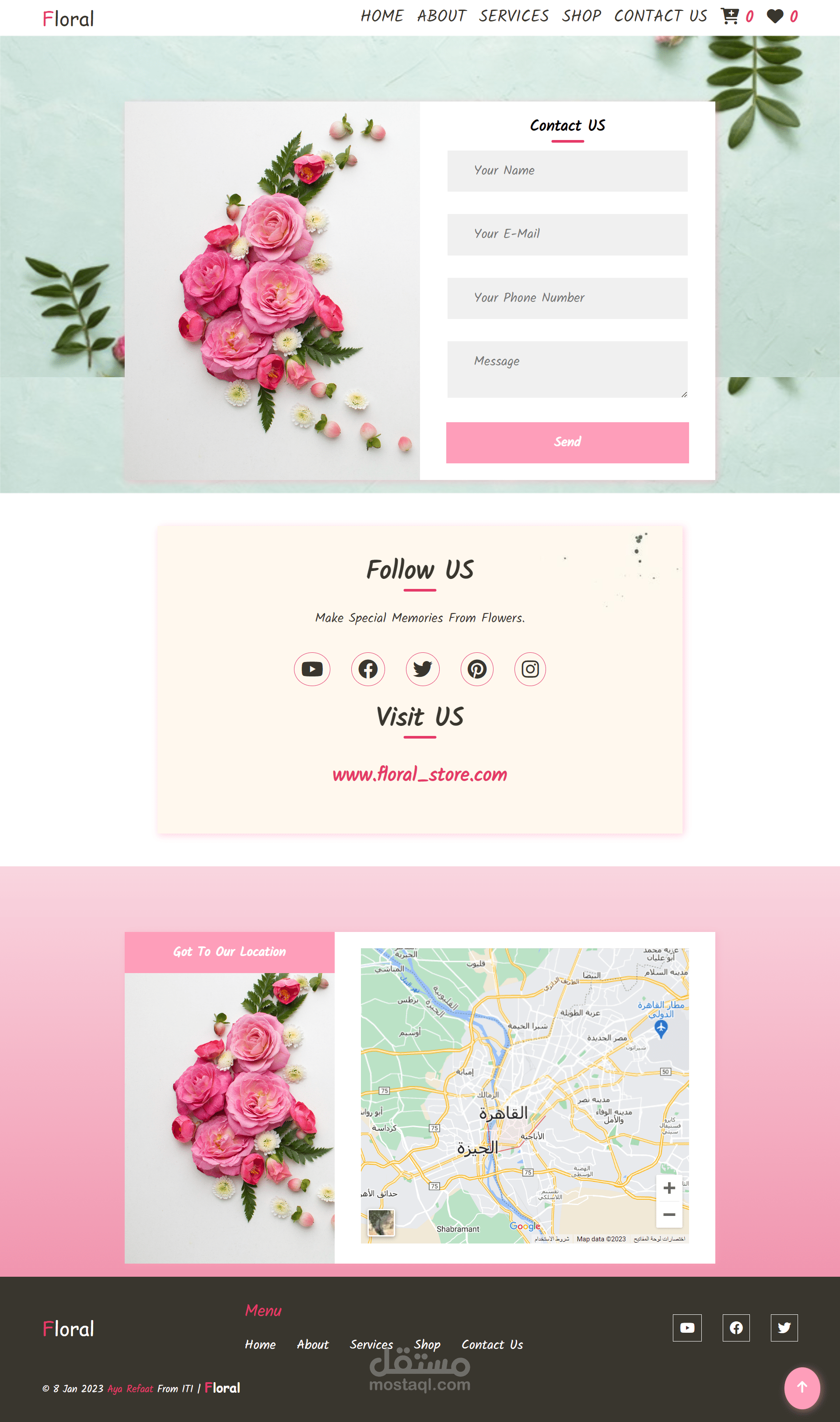 تصميم صفحة هبوط Landing Page باستخدام Html Css And Javascript مستقل