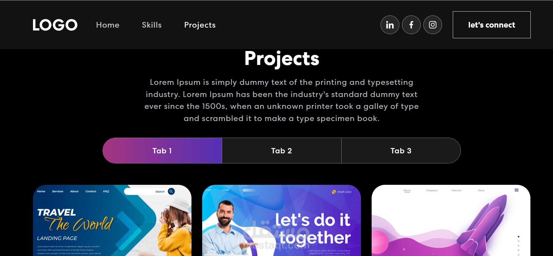 تصميم مواقع Html Css Bootstrap Js And React مستقل