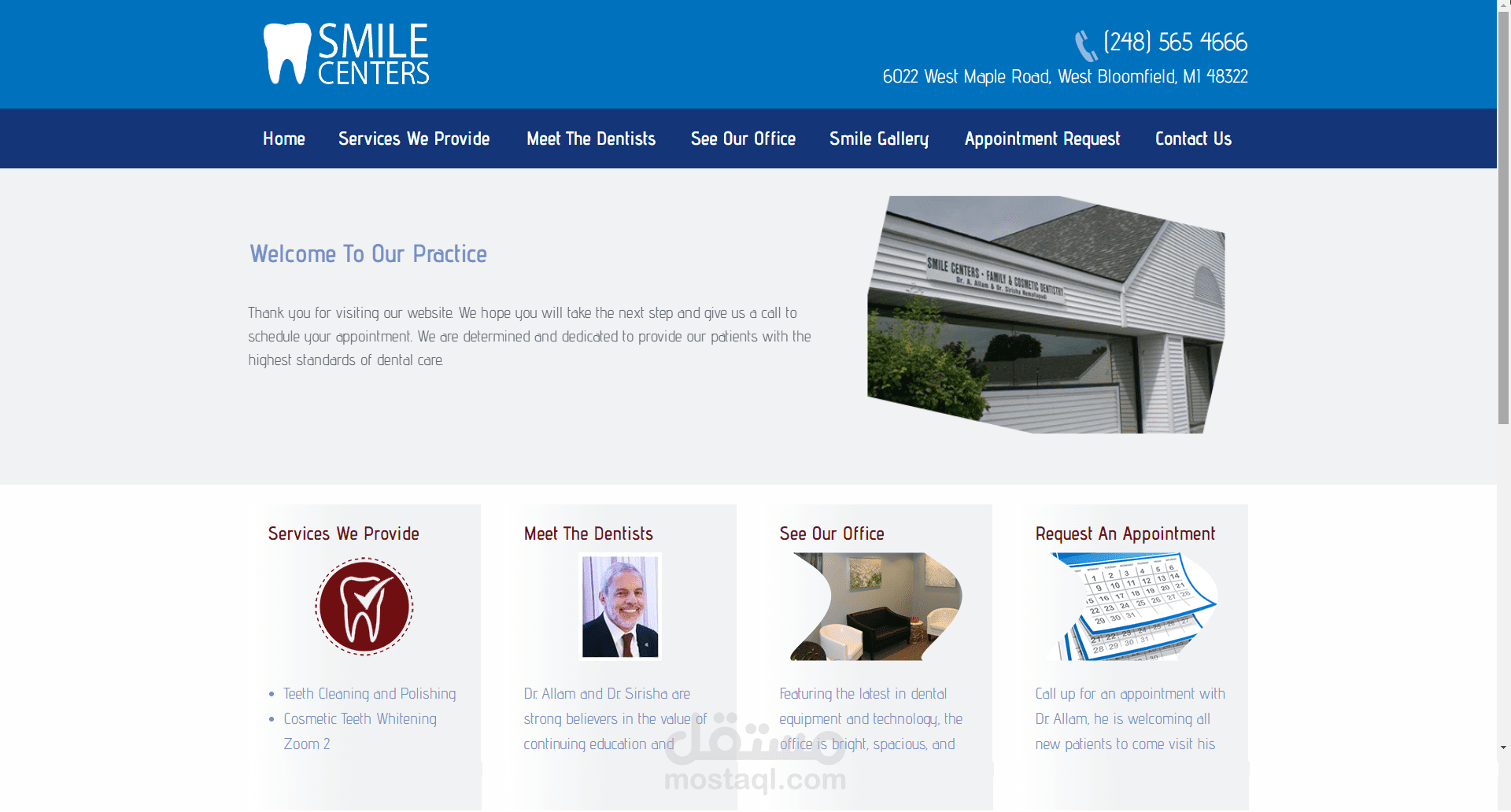 Smile Centers Dental Website | مستقل
