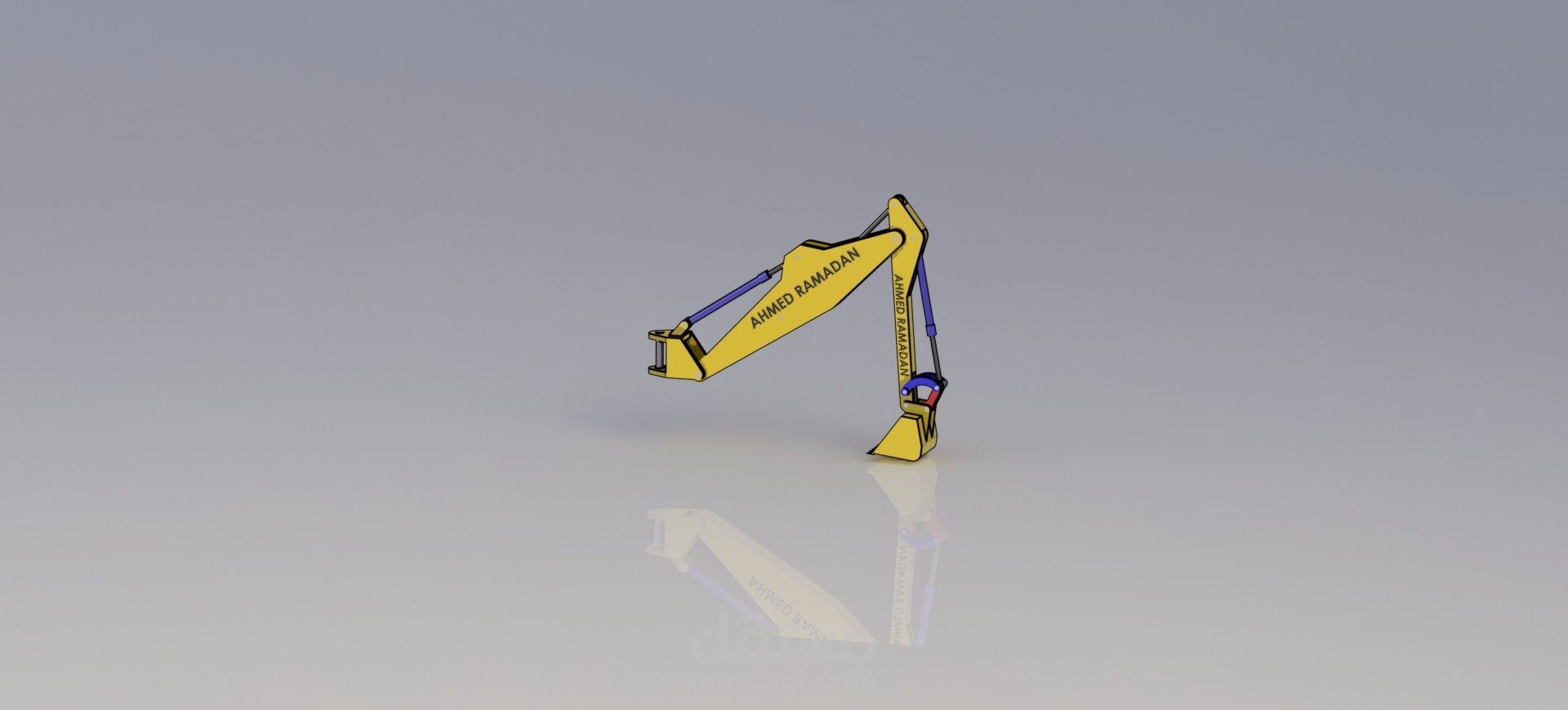Design & assembly of excavator backhoe | مستقل