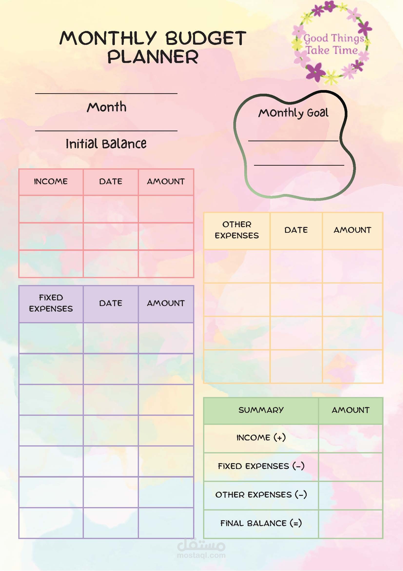 Budget Palnner | مستقل