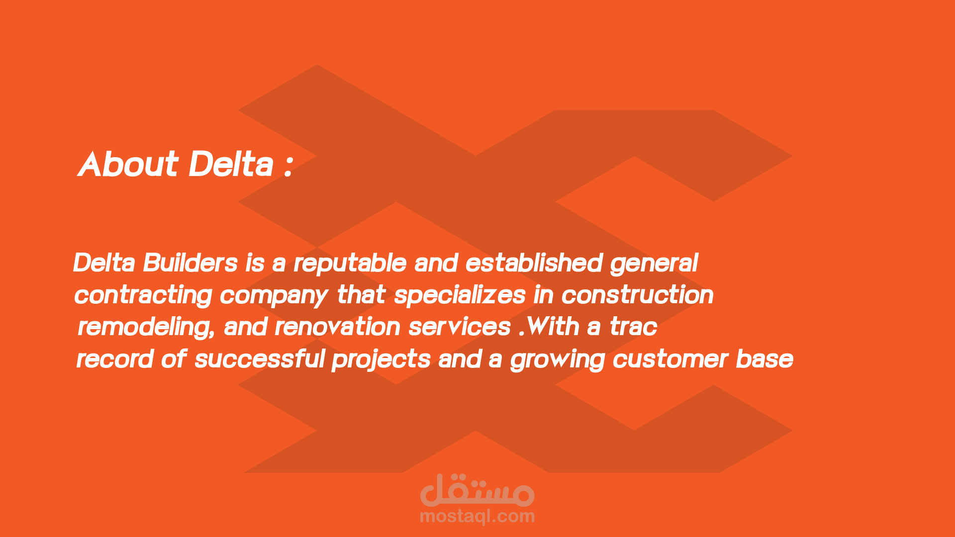 Delta builders - brand identity | مستقل